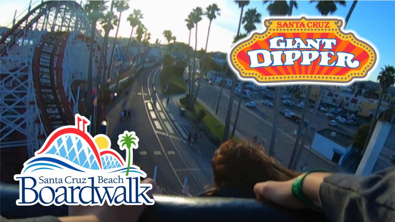2021-10-16 Giant Dipper Roller Coaster On Ride Ultra HD POV Santa Cruz ...