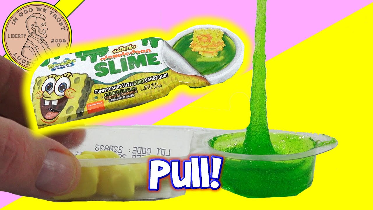 Spongebob Squarepants KaDunks Gummies & Sour Candy Slime Goo Review ...