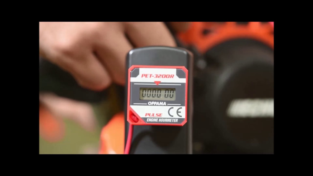 OPPAMA engine hourmeter PET-3200R How to use（brush cutter） - YouTube