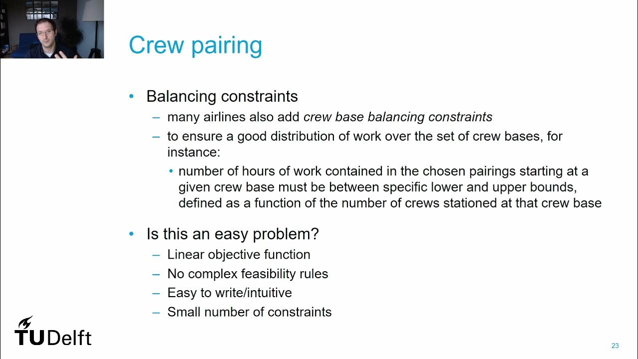 AE4423 Lect 9.2 Crew Scheduling Models - YouTube