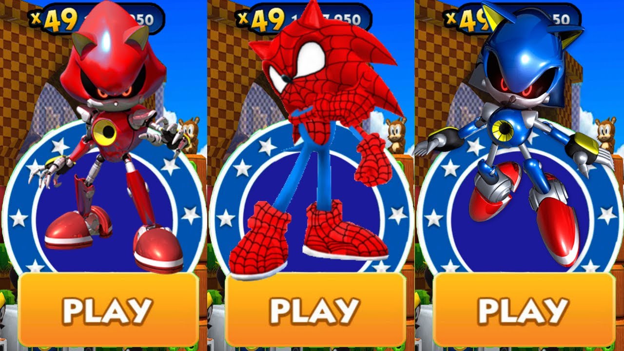 Sonic Dash - Red Metal Sonic vs Spiderhog Sonic Run vs Metal Sonic vs ...