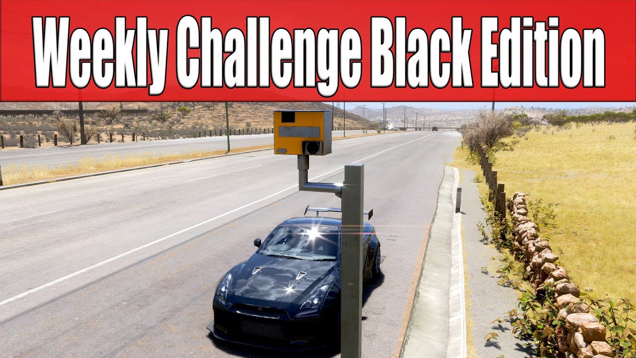 Forza Horizon 5 Weekly Challenge Black Edition - Smash 3 Speed Cameras - YouTube