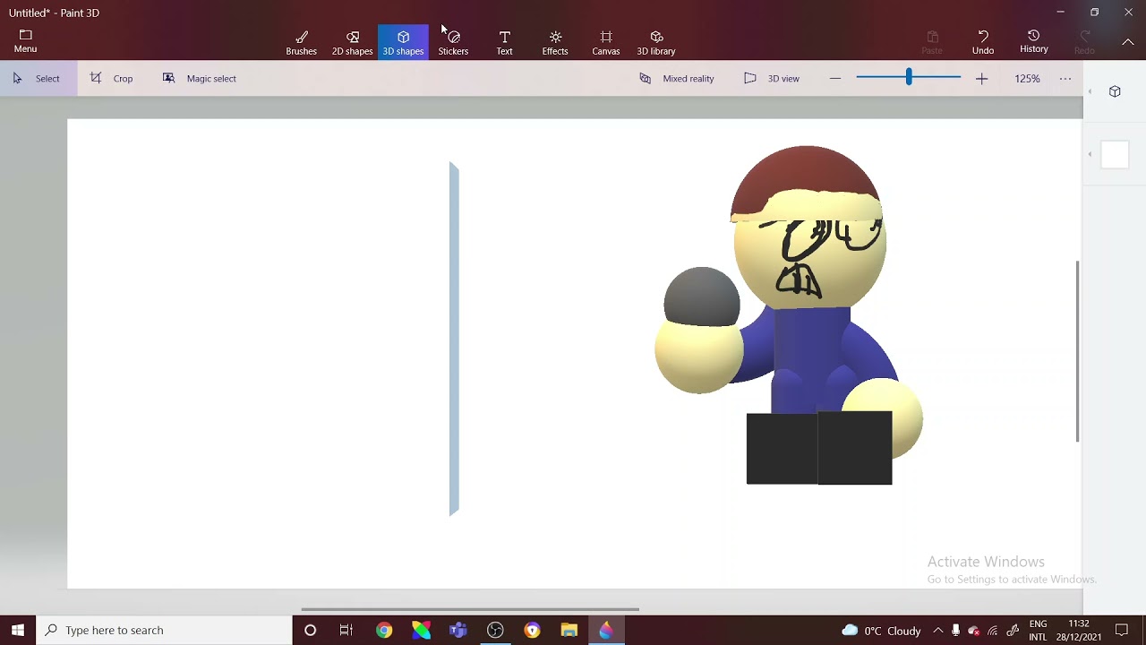FNF Dave 3D But Done In 3D PAINT!!!!!!! - YouTube