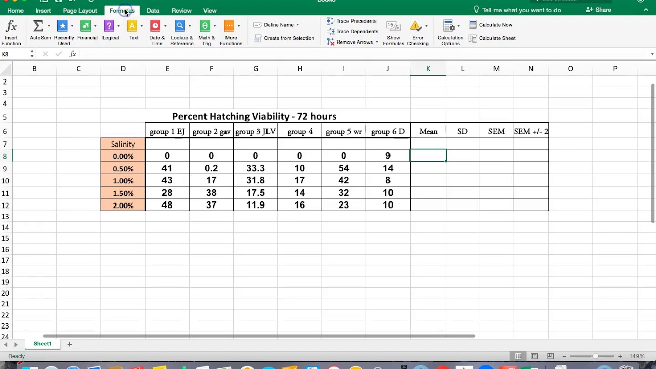 AP Biology - Brine Shrimp Excel Data Table and Graph Making - YouTube