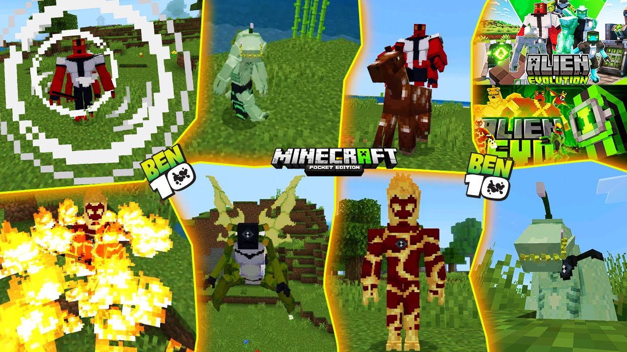 😍 BEN 10 ALIEN EVOLUTION MOD FOR MINECRAFT PE 🔥|MCPE 1.21.100+ - YouTube