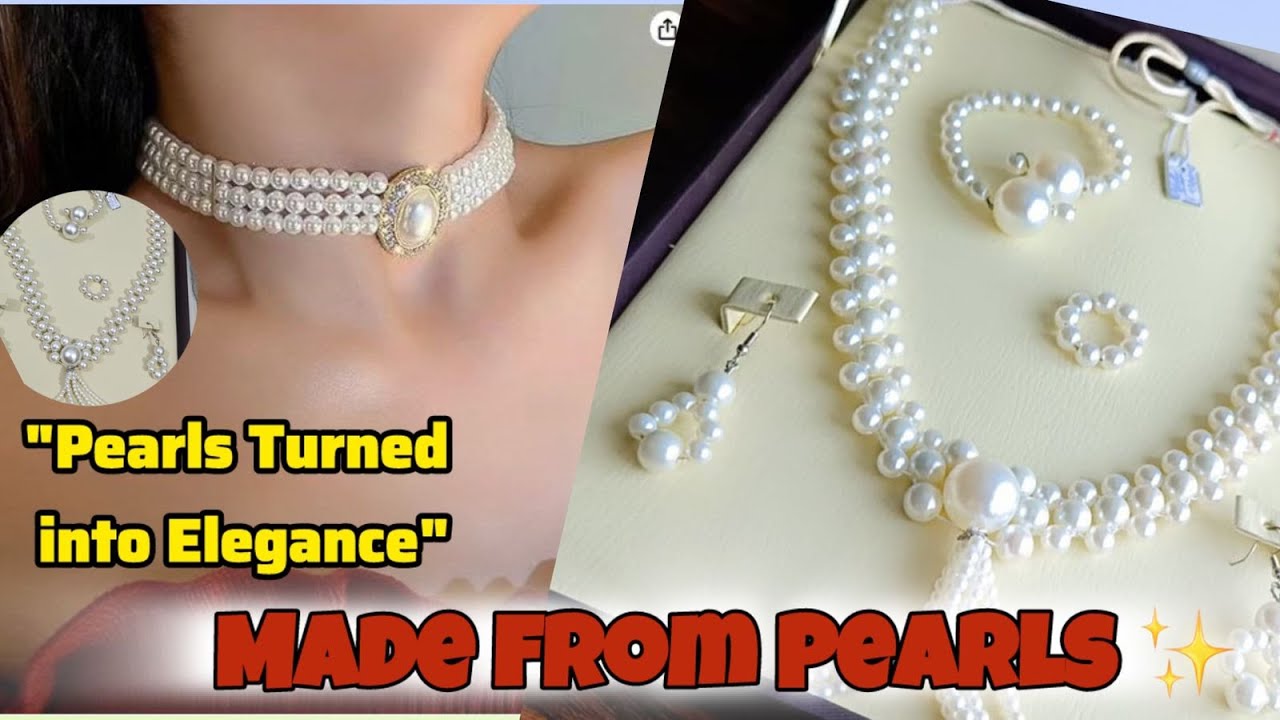 DIY pearl jewellery|jewelry design ideas|handmade jewellery - YouTube