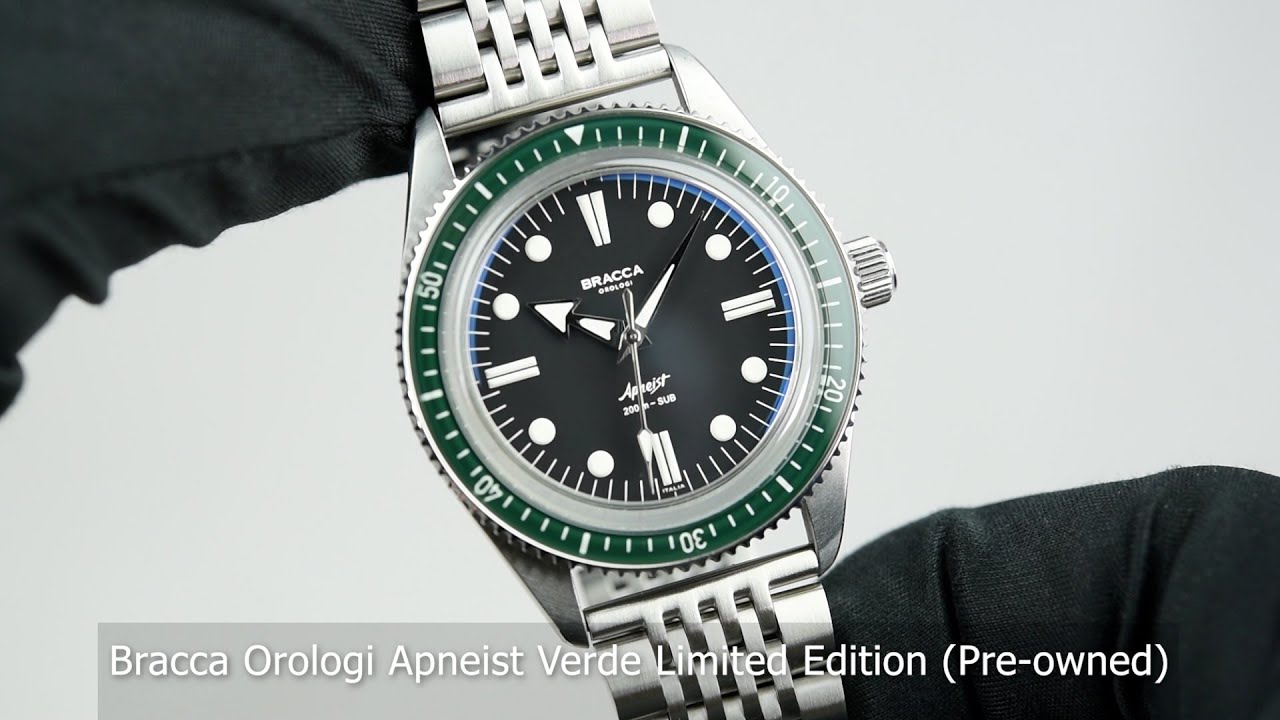 Bracca Orologi Apneist Verde Limited Edition (Pre-owned) - YouTube