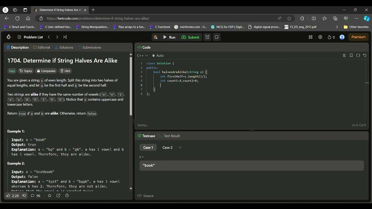Determine if String Halves Are Alike LeetCode - YouTube
