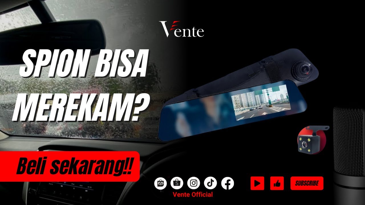 Spion Mobil bisa merekam? Canggih !! DVR Mirror Screen 4 inch dari ...