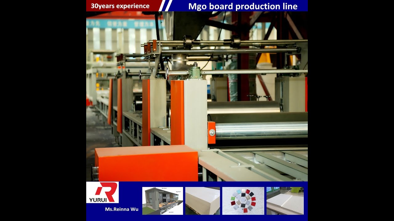full automatic mgo board production line - YouTube