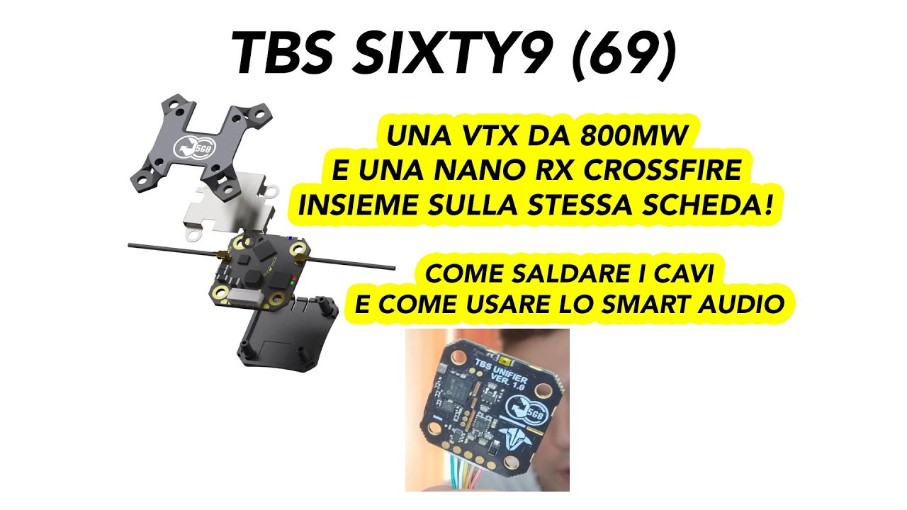 TBS Sixty9 69 - VTX da 800mw e Ricevente CrossFire Insieme, per Veri ...