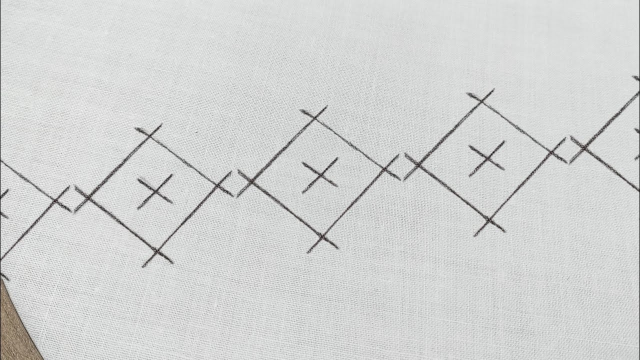 New Simple Square Border Design for Dress, Sleeves & Table Cover (Hand ...