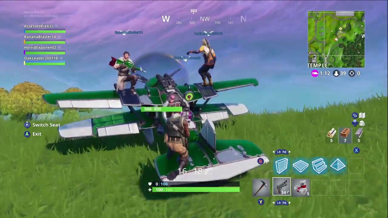 Fortnite Battle Royale XBOX One (Gameplay Only) - YouTube