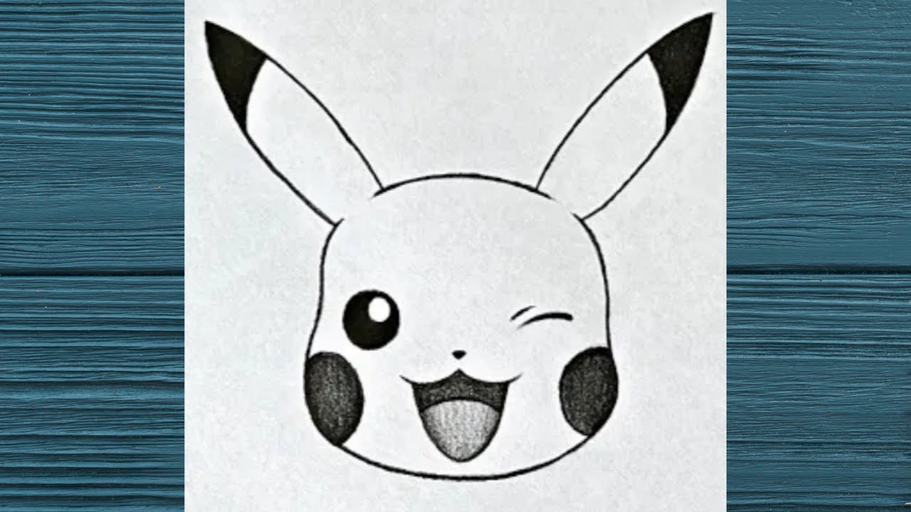 How to draw Pikachu || easy drawing pikachu || Step by step drawing ...