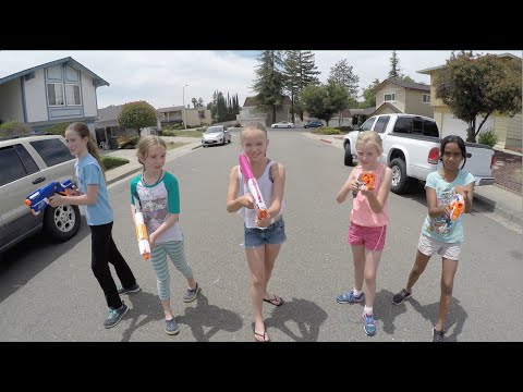 Nerf War: Boys vs Girls Part 2