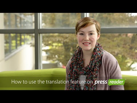 How to use the translation feature on PressReader - YouTube