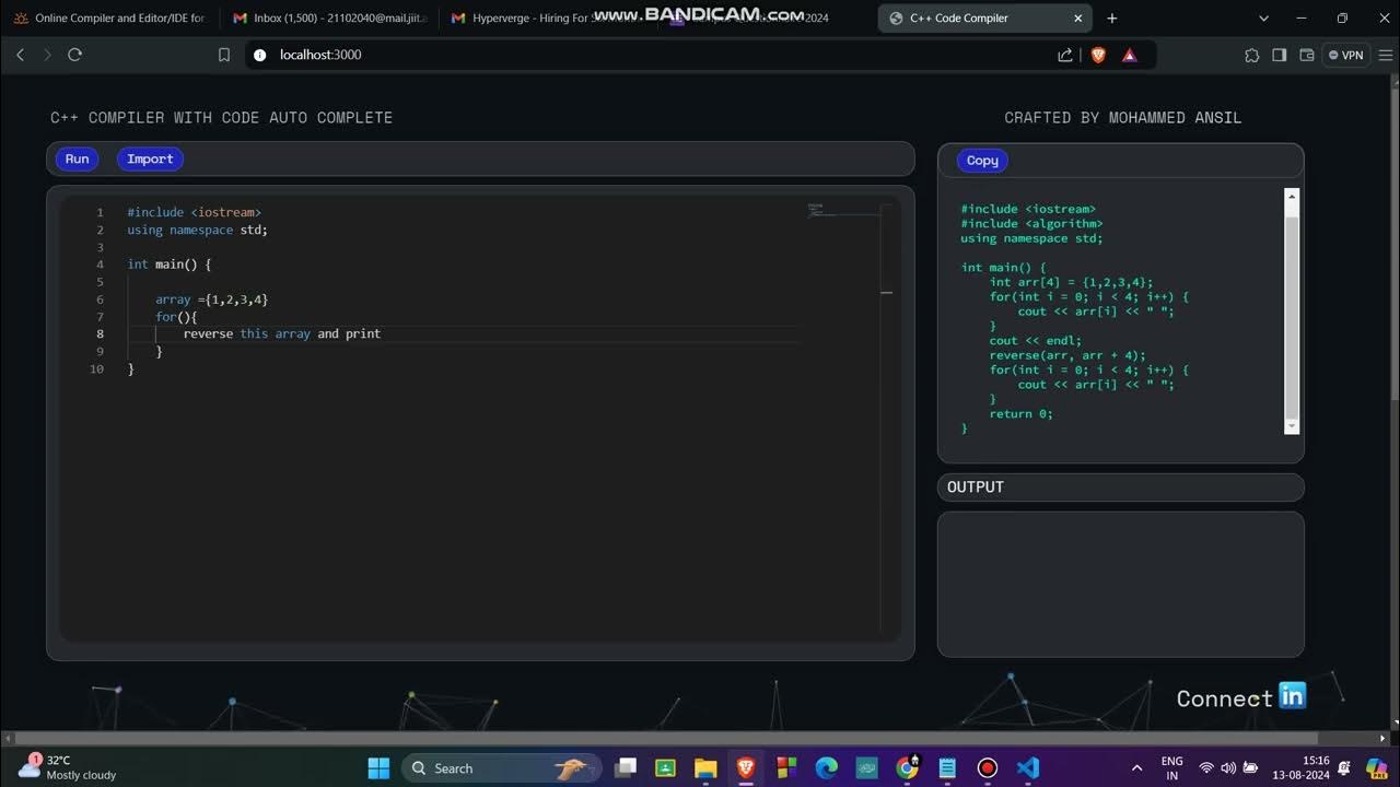 C++ compiler with autocomplete (software project) - YouTube