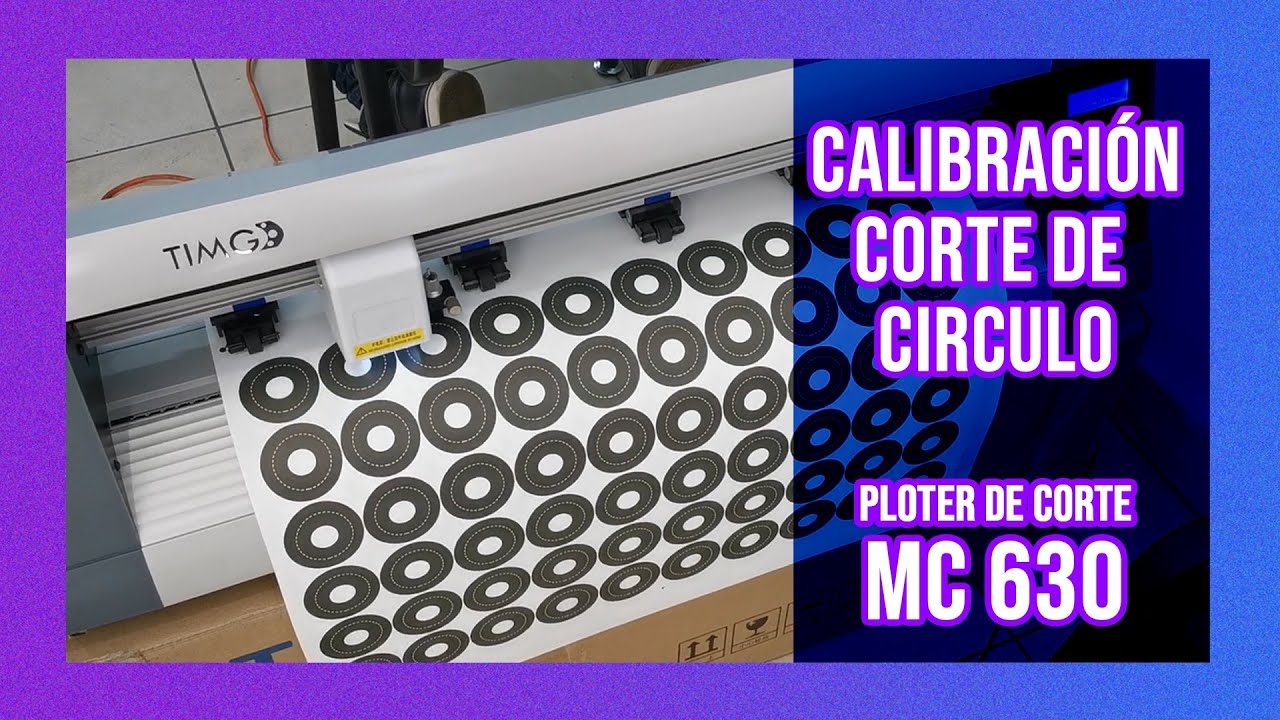 Calibración corte de circulo Ploter de corte MC630 - YouTube