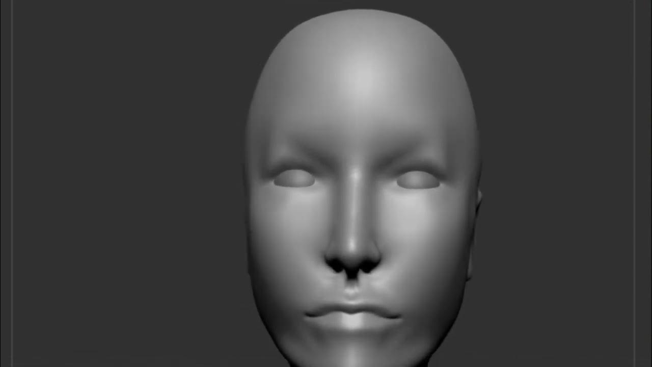 How to 3D model a face Cintiq 24HD 2024 - YouTube