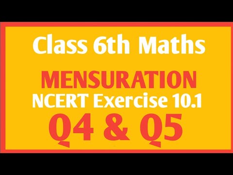 NCERT Maths class 6th chapter Mensuration Ex 10.1 Q4 & Q5 - YouTube