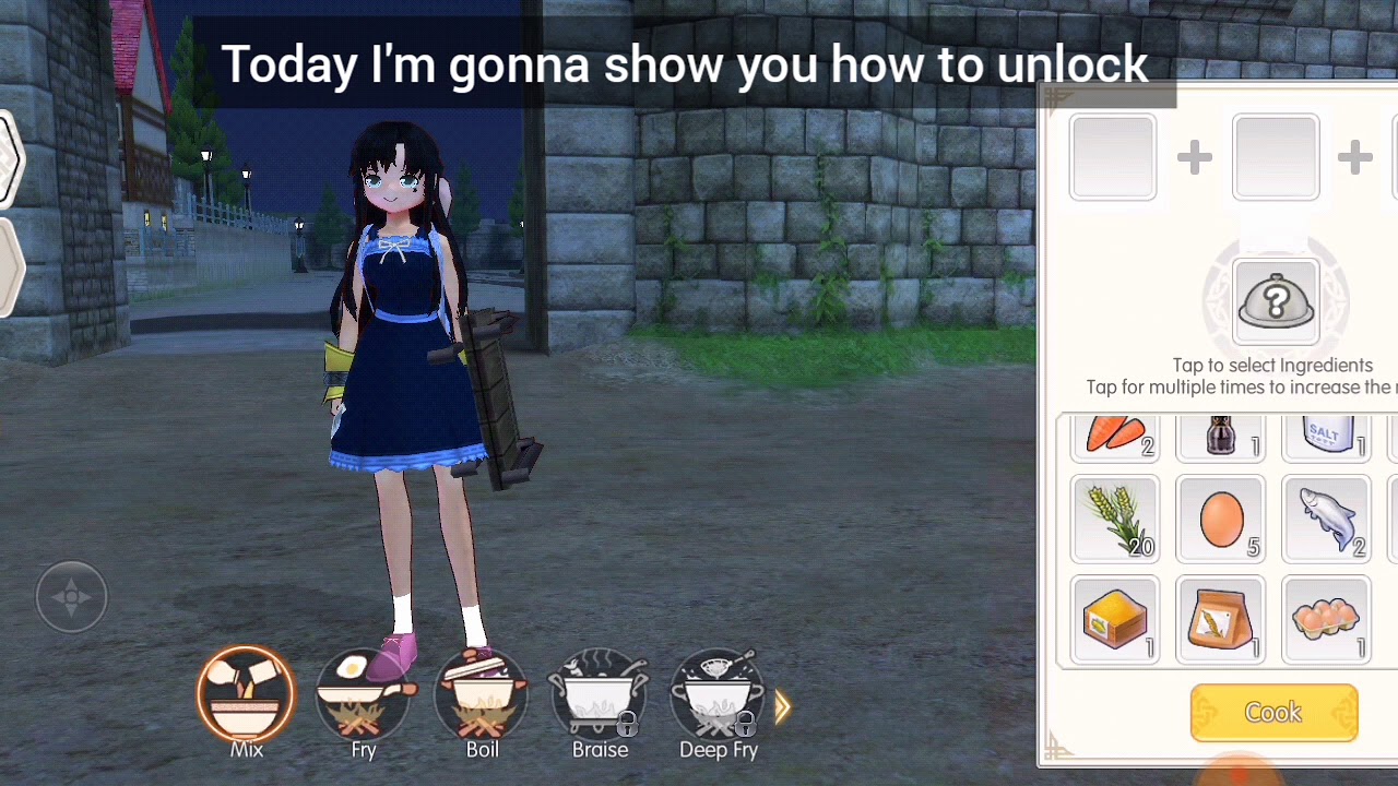 How to Cook/Unlock "Catfish Veggie Salad" | Mabinogi-Fantasy Life | Dec ...