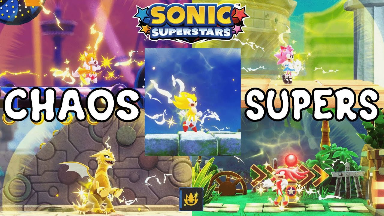 CHAOS EMERALD SUPERS - All Character Gold Forms | Sonic Superstars ...