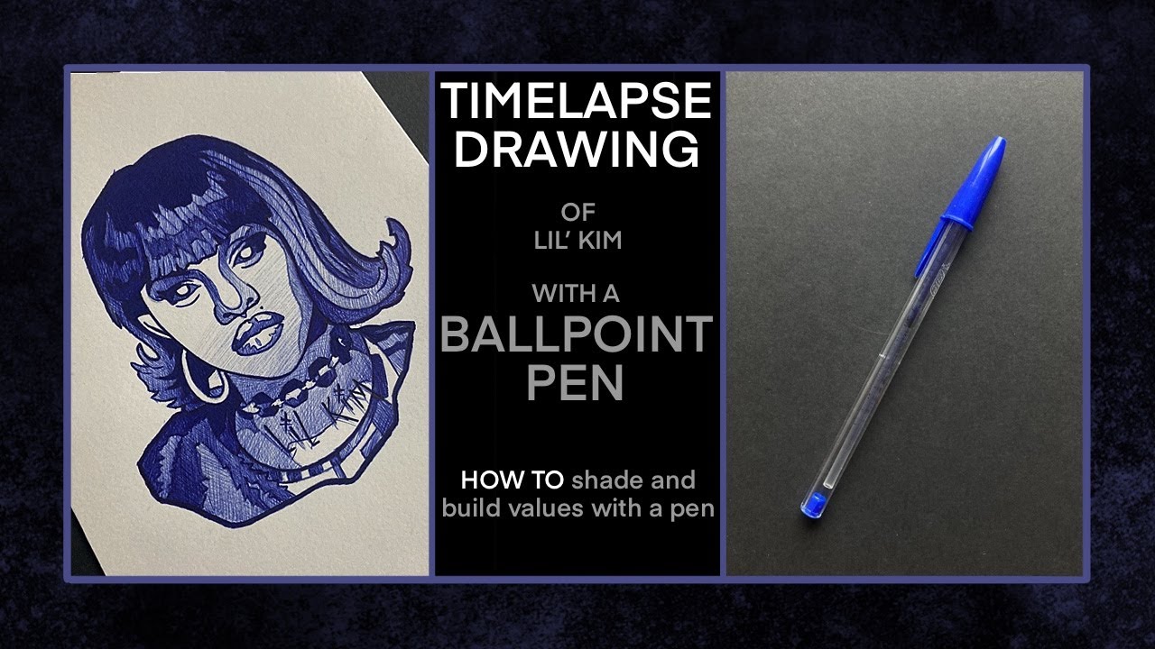Lil Kim | Timelapse Portrait Drawing - YouTube