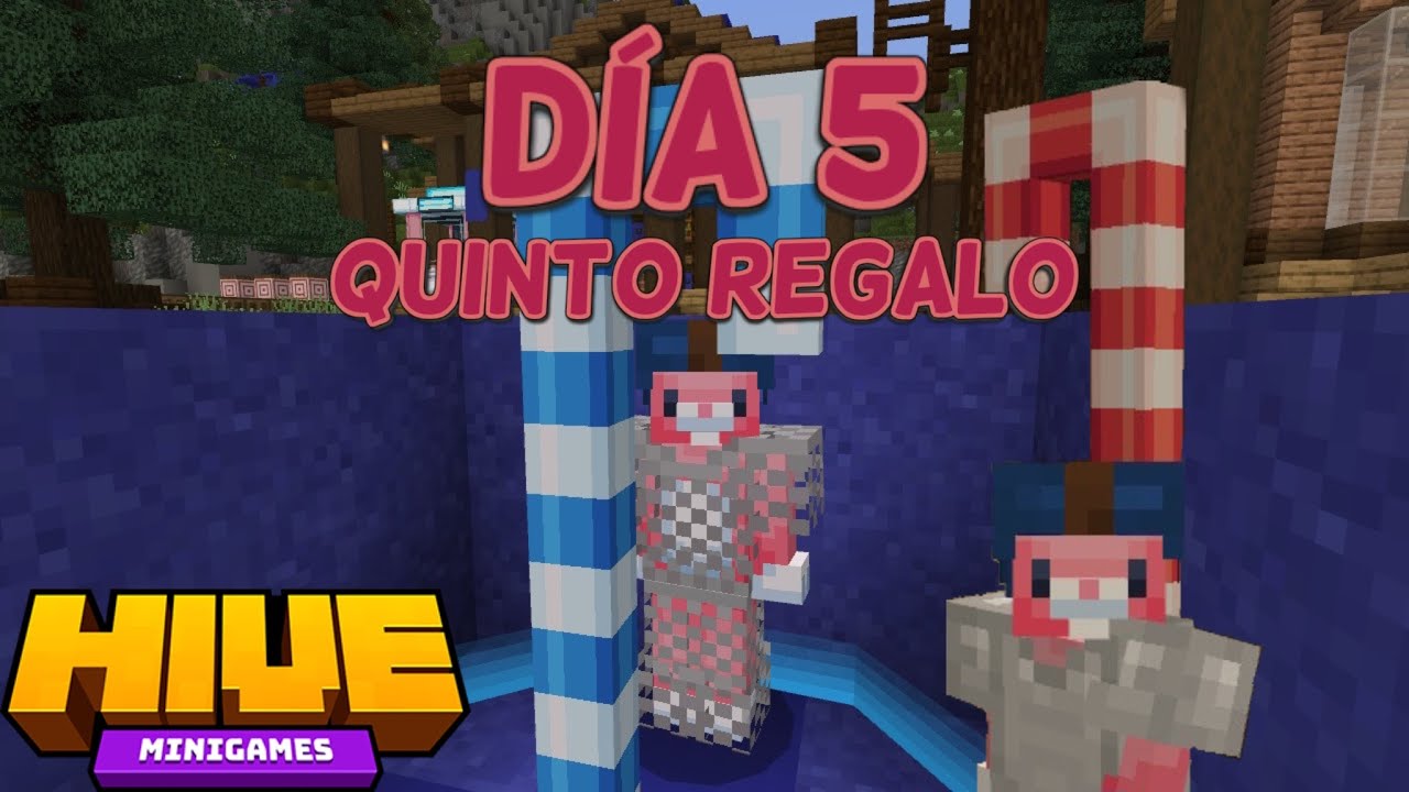 5⁰ Regalo en The Hive! Candy Cane Flag! Bandera para CTF! Minecraft The ...