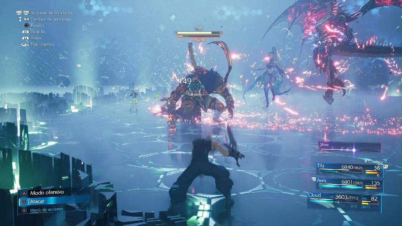 FINAL FANTASY VII REMAKE Ifrit y Bahamut - YouTube