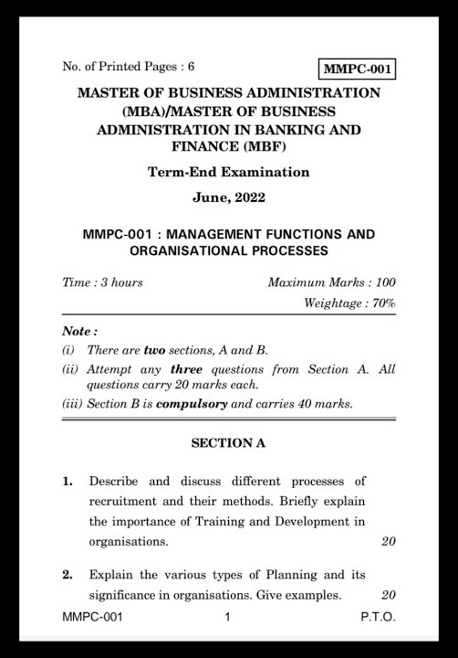 Mmpc 001 previous year question paper | IGNOU mmpc 01 important questions | IGNOU MMPC 001 - YouTube