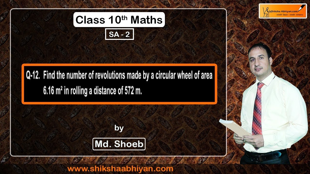 Q12 Find the number of revolutions made by a circular wheel. - YouTube