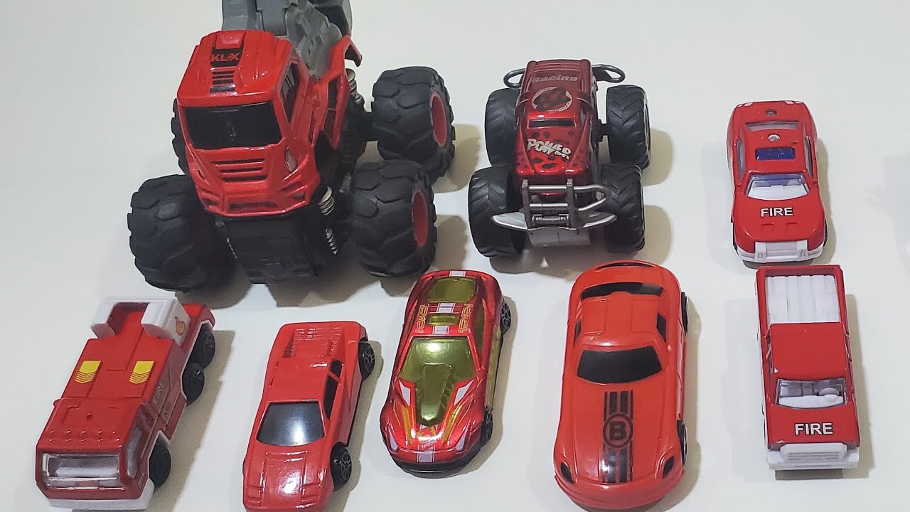 red cars collection #kidsvideo #toys #asmr #cartoys #hotwheels - YouTube