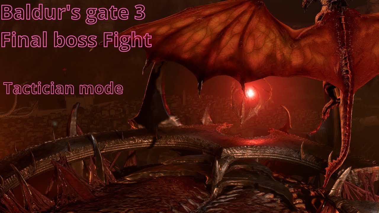 Baldur's Gate 3 - Final Boss fight Tactician mode + ending - YouTube