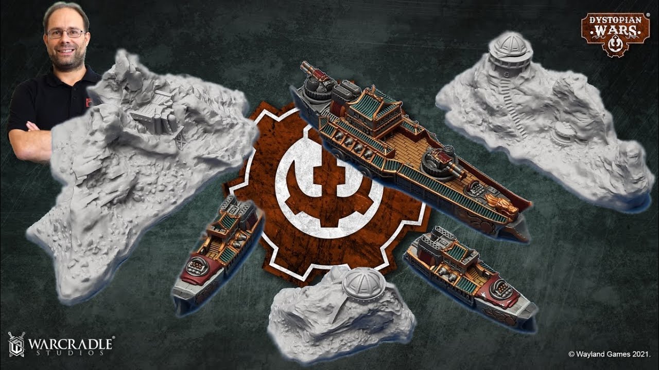 Unboxing: Dystopian Wars / Islands and Archipelagos Set / (Tabletop ...