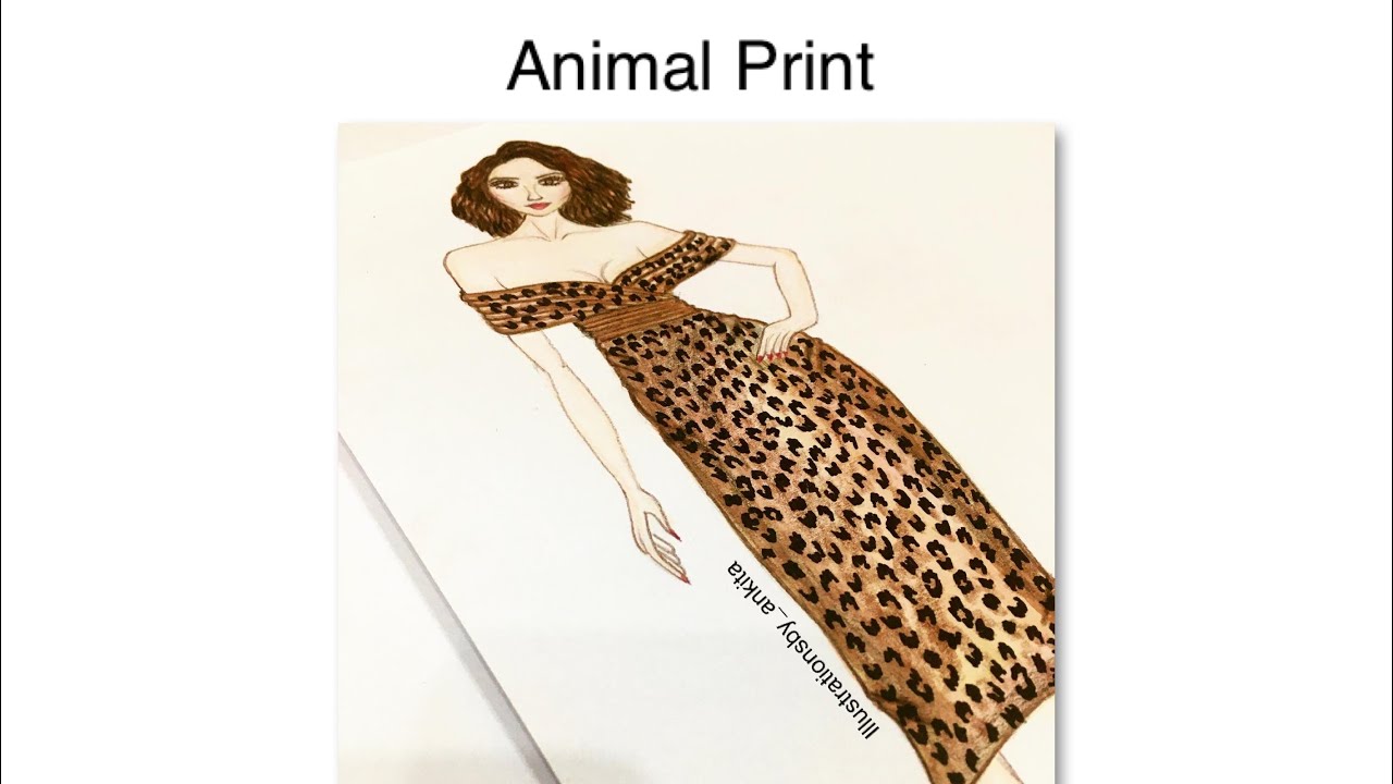How to draw animal print illustration | Fashion Tutorial | Fashion ...