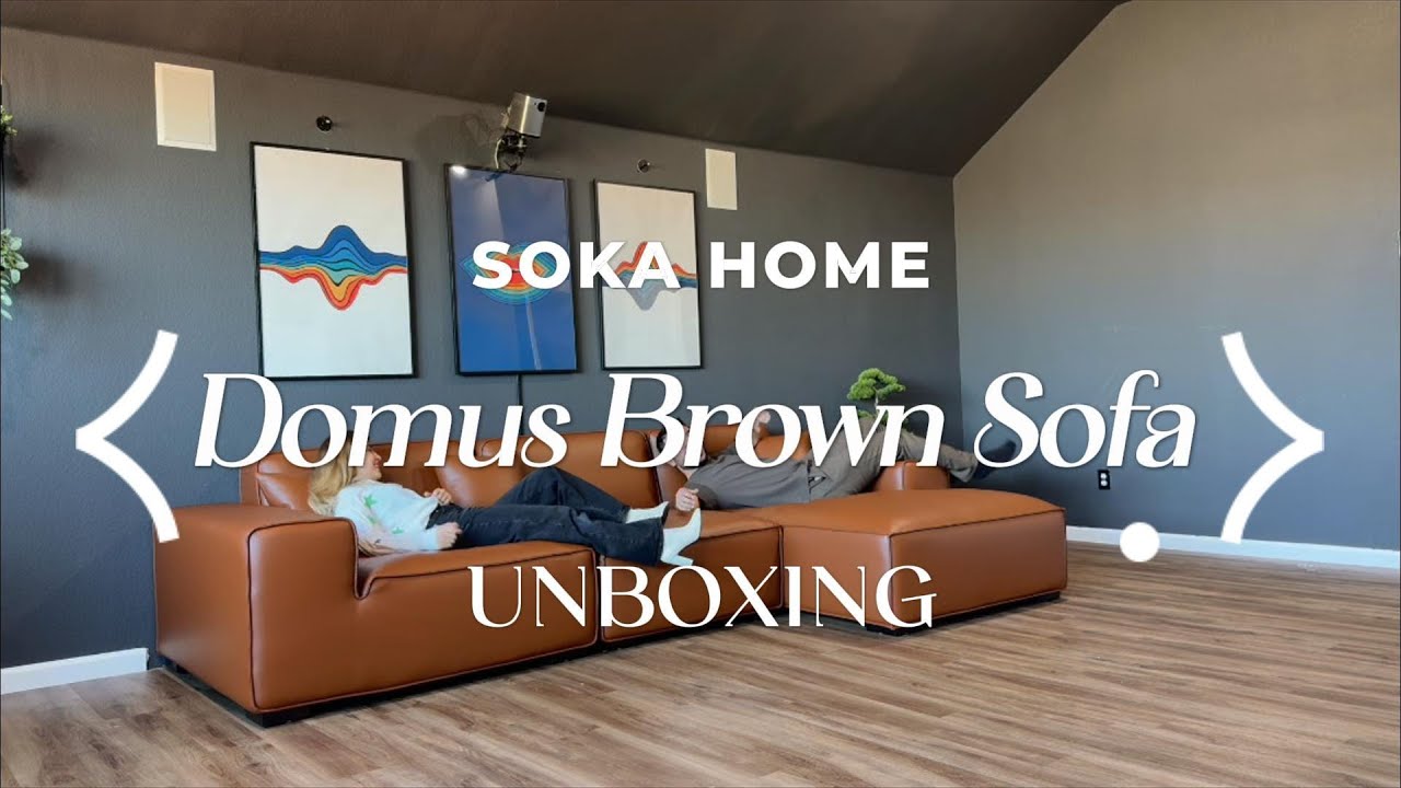 Perfect Spot to Unwind | Modern Leather Sofa | Soka Home Domus Collection - YouTube