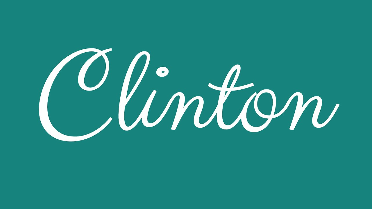 Learn how to Sign the Name Clinton Stylishly in Cursive Writing - YouTube