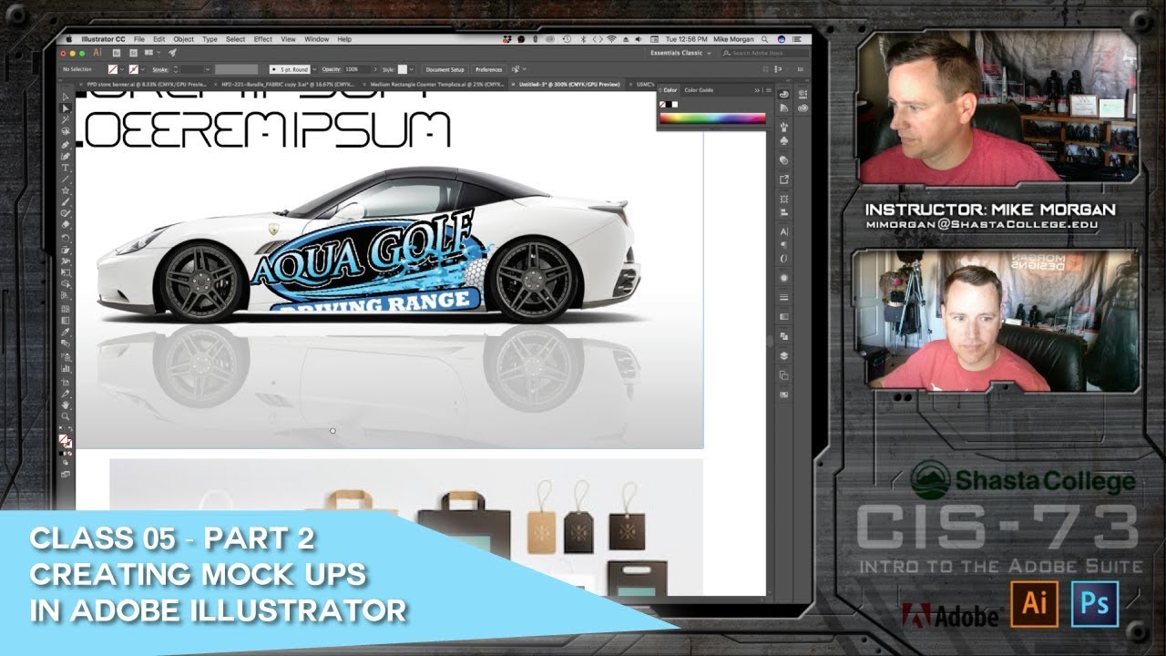 Creating mock ups in Adobe Illustrator - YouTube