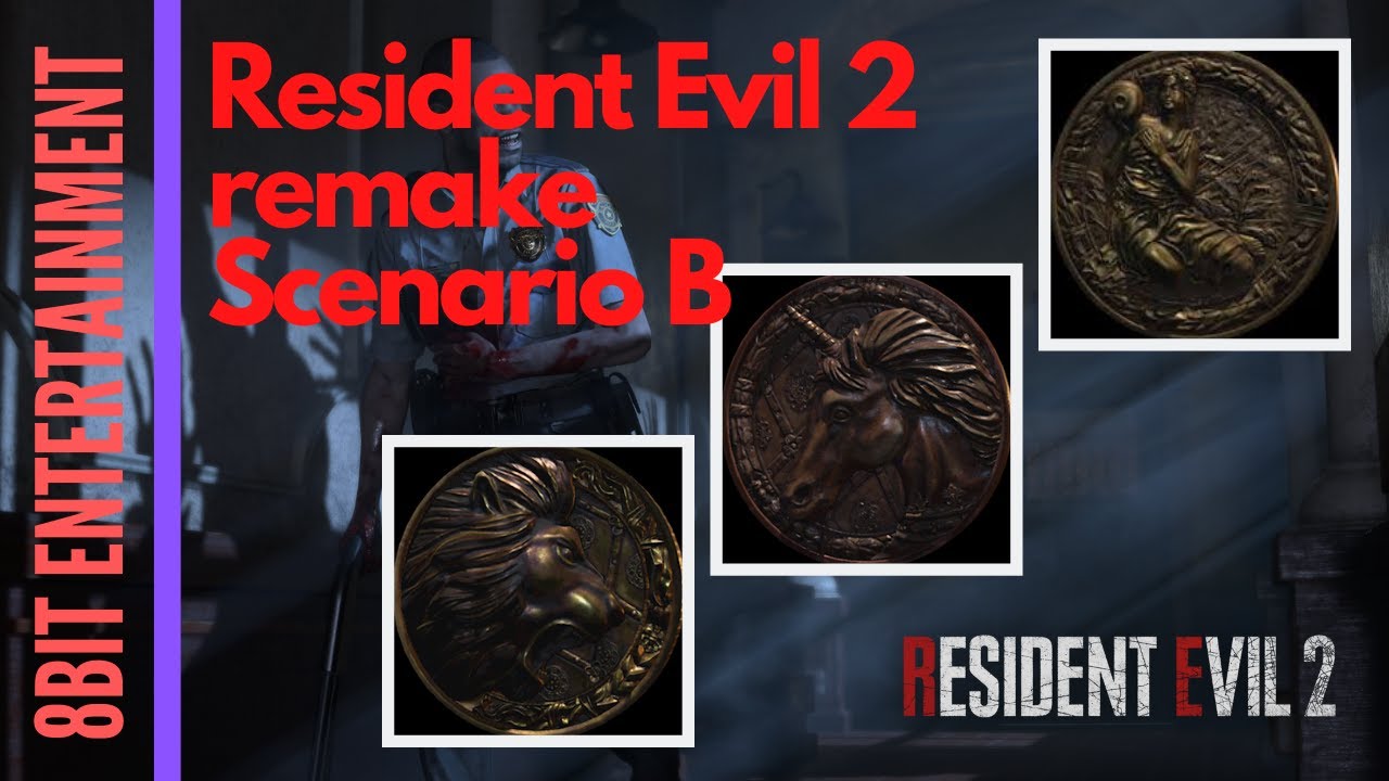 Resident Evil 2 Remake All 3 medallions | 2nd run - Scenario B - YouTube