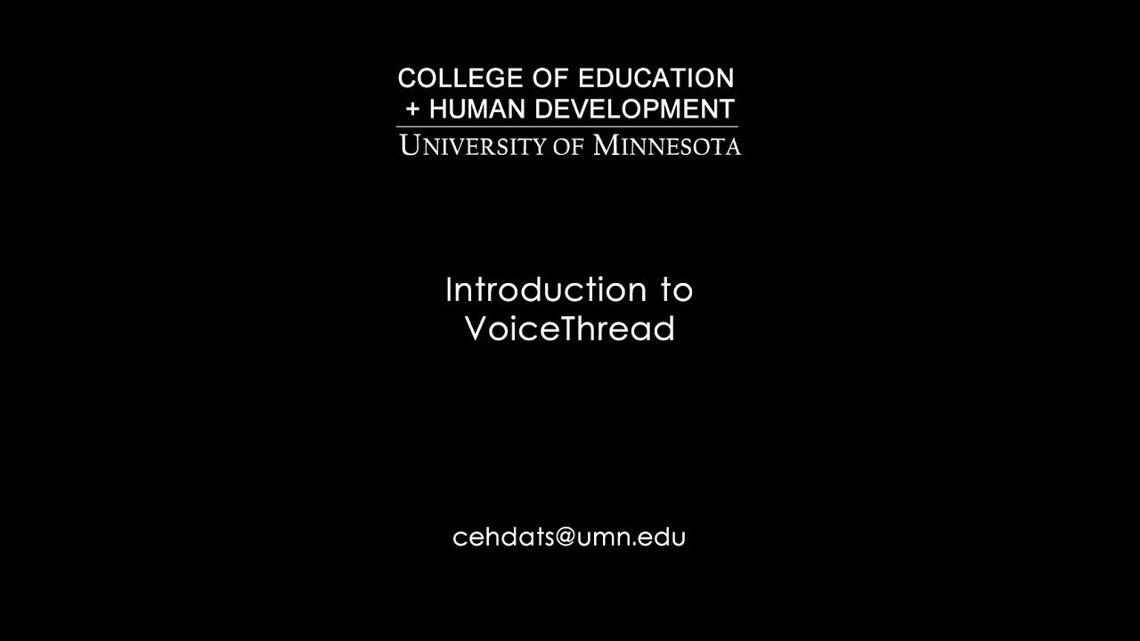 Introduction to VoiceThread - YouTube