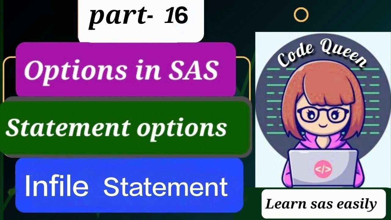 Infile statement in sas | Truncover option in sas | #sas tutorial - YouTube