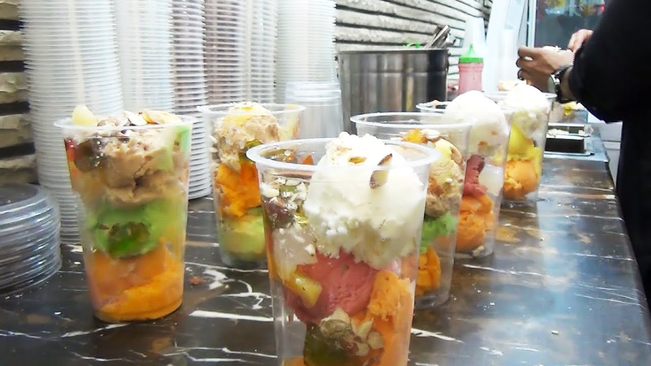 Ice cream Milkshake | Pakistan street food| Fruity Icecream Quetta ...