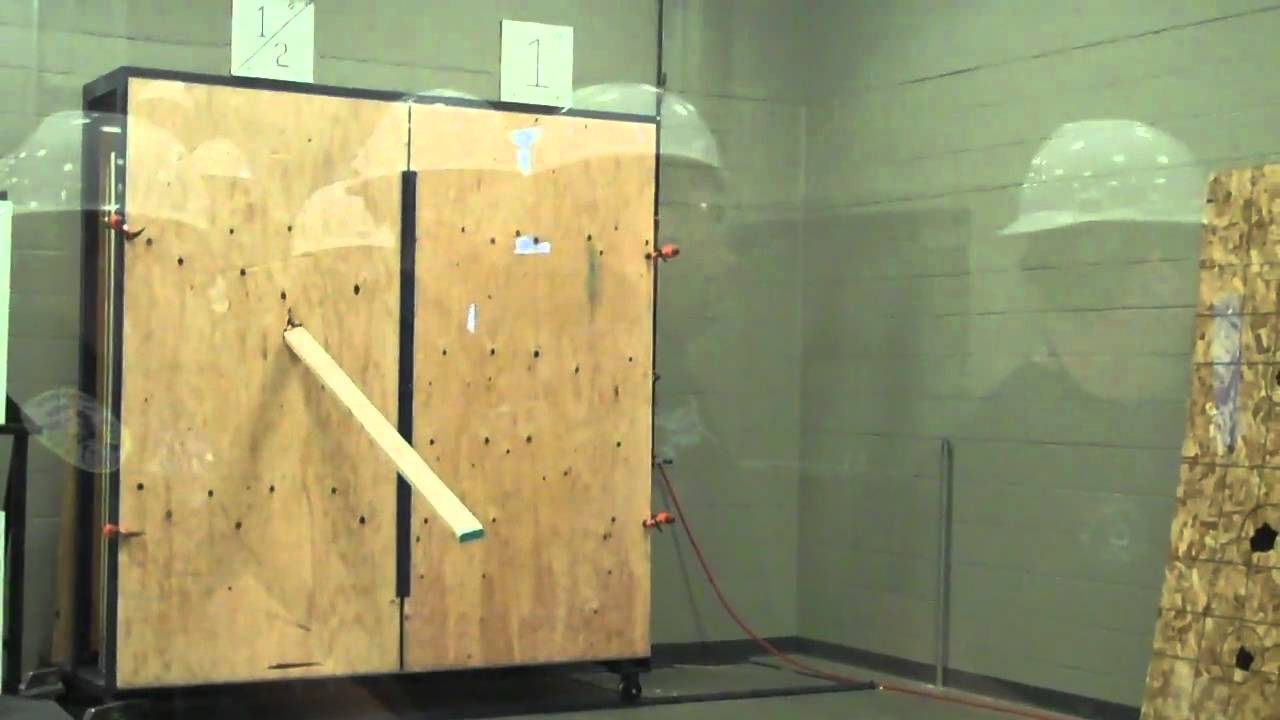 FM 2x4 projectile test 2 - YouTube