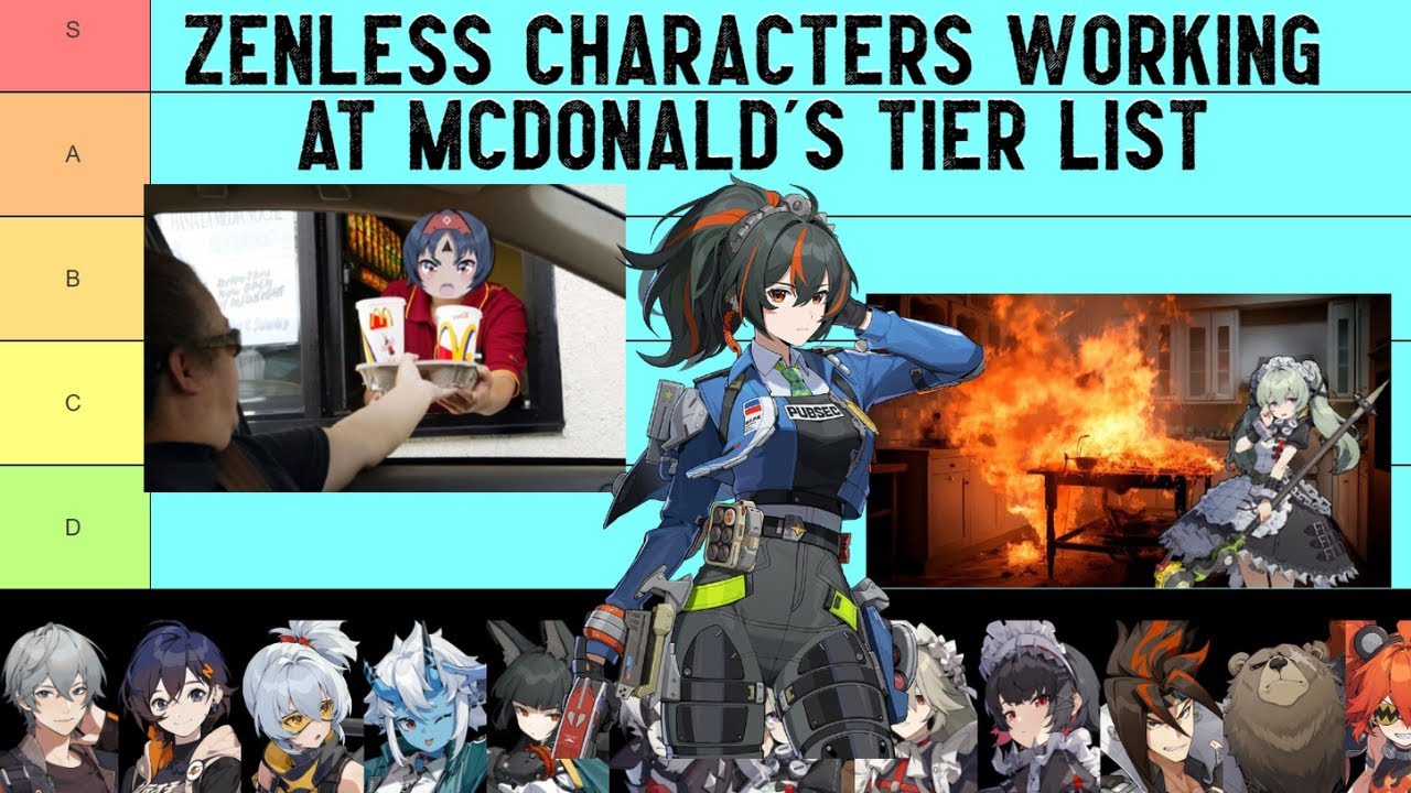 Zenless Characters Running A McDonald's Tier List (Zenless Zone Zero ...