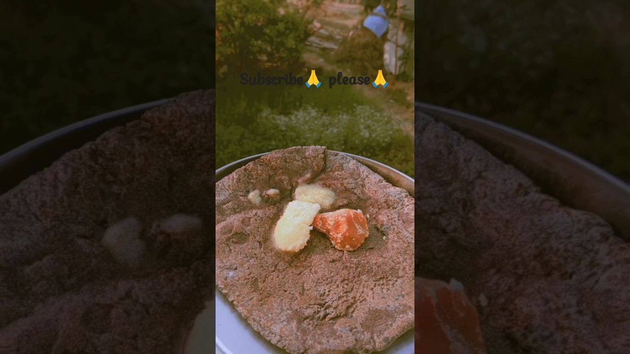 maduve ki roti gud or ghee ke sath khane ka maja hi alg h 🤤🤤🤩# ...