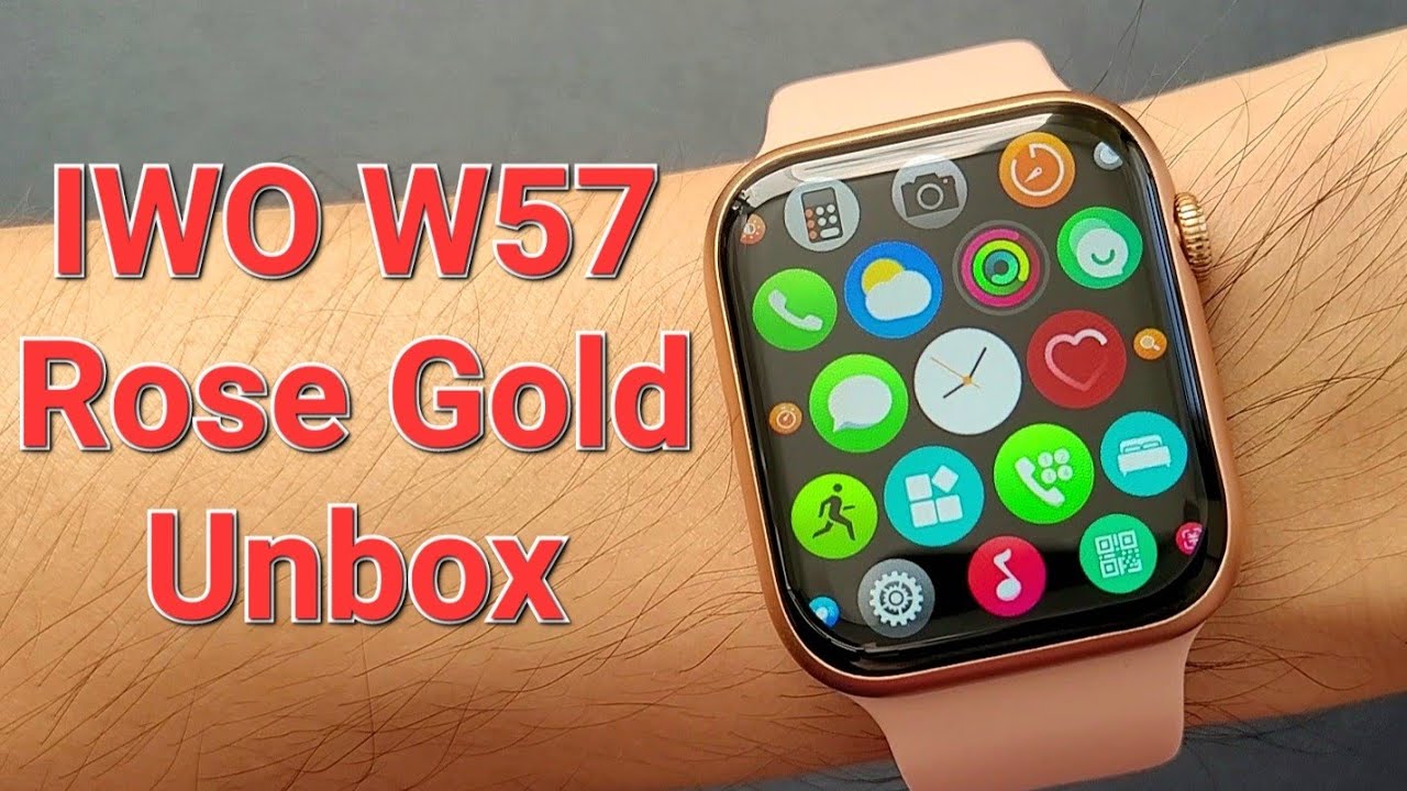IWO W57 Smartwatch Matt Case Rose Gold Unbox-1.95' Screen Best Watch 7 ...