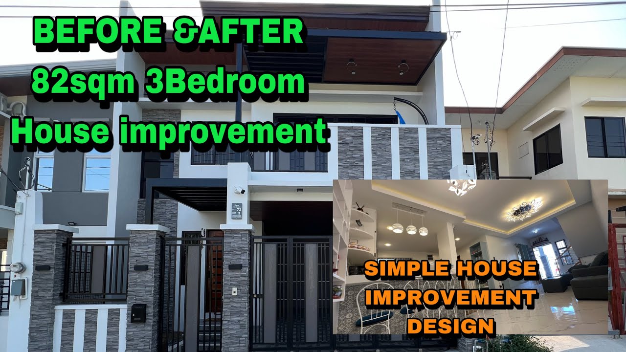 82SQM LOT AREA HOUSE IMPROVEMENT 3BEDROOM DESIGN - YouTube