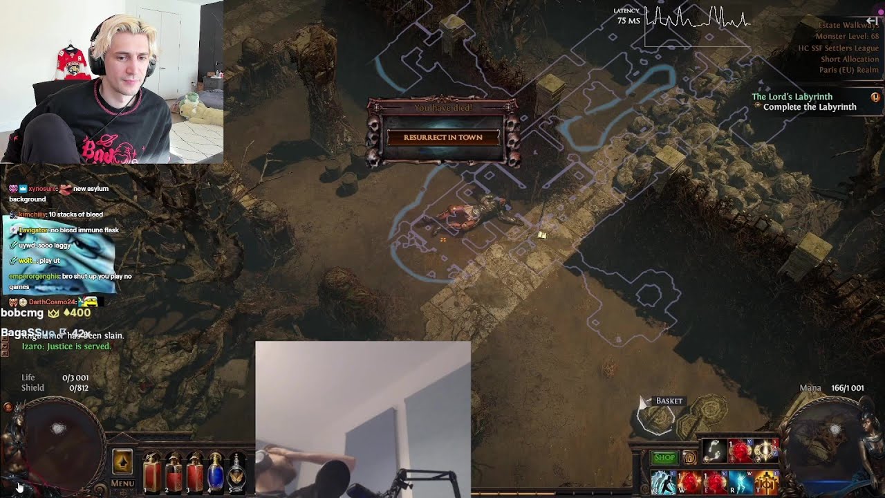 xQc Reacts to Forsen Logging into Path of Exile & Dying to Bleeding ...