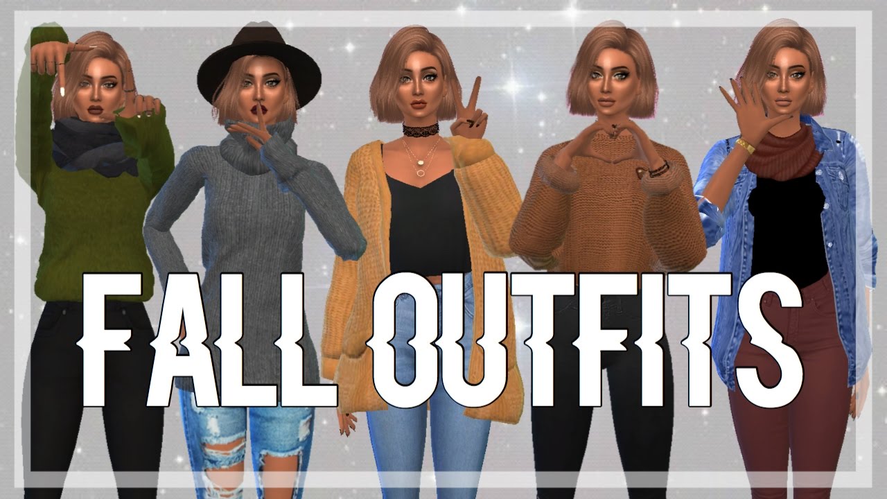The Sims 4 | Fall Lookbook + CC List - YouTube