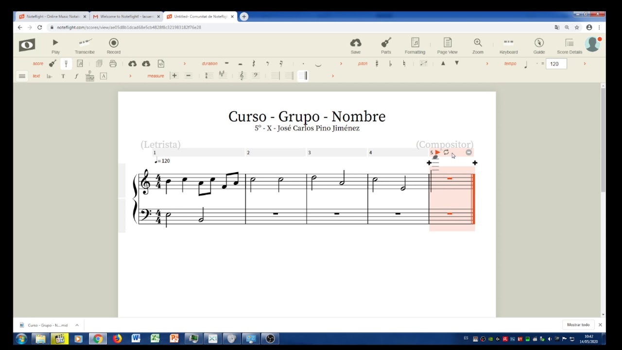 Actividad con Noteflight - Tutorial - YouTube